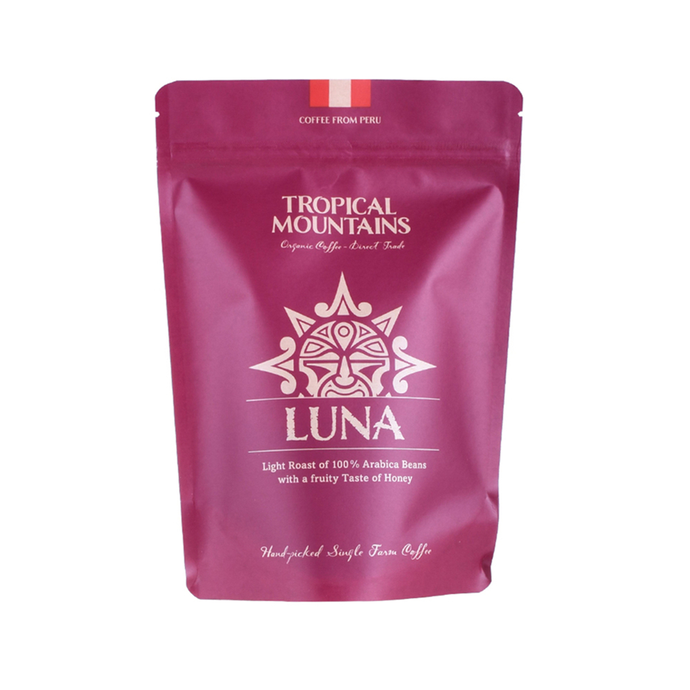 Reusable Kraft Coffee Bean Pouch Food Grade Tea Leaves Stand Up Pouch ...