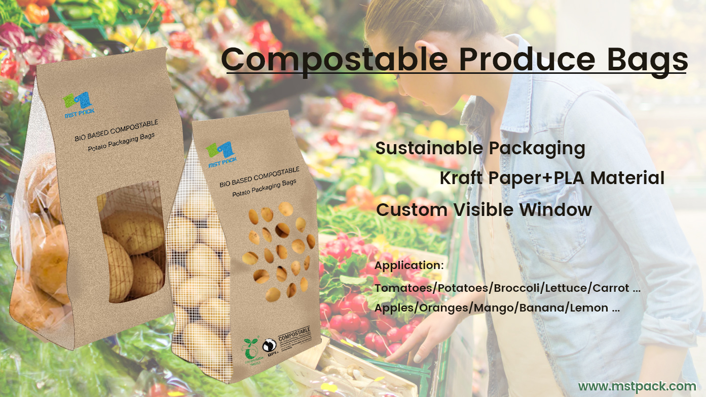 100% Recycled Recycable Vegetable Packaging Bag from China manufacturer ...